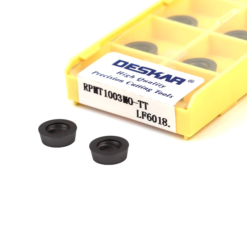 RPMT1003 RPMT10T3 RPMT1204 LF6018 Round Carbide Insert DESKAR CNC Lathe ...