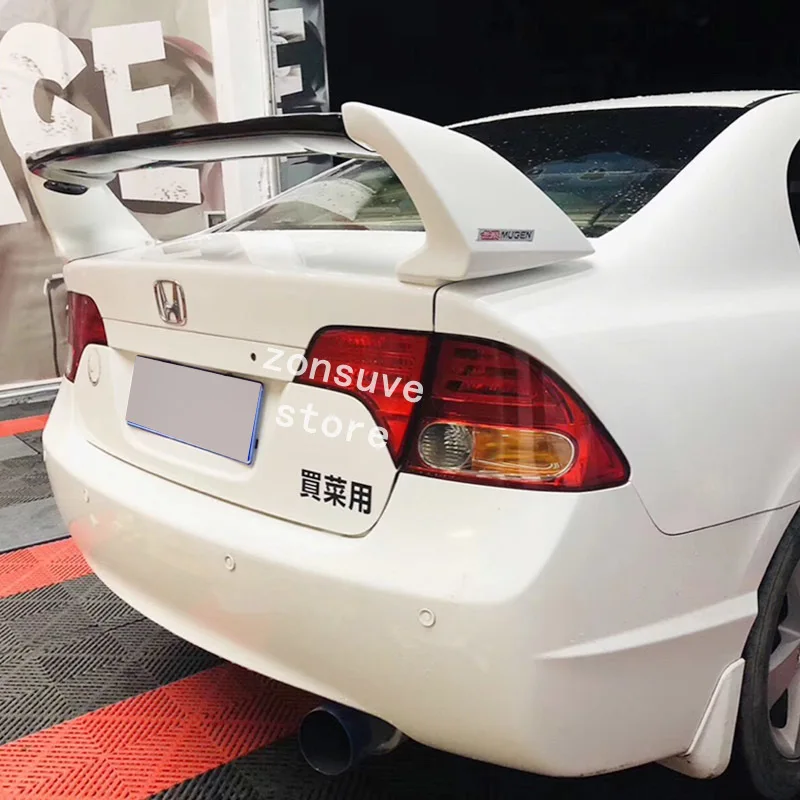 ใช้สำหรับHonda Civic 2006 2011ปีFD2สปอยเลอร์ABSพลาสติกคาร์บอนไฟเบอร์ ...