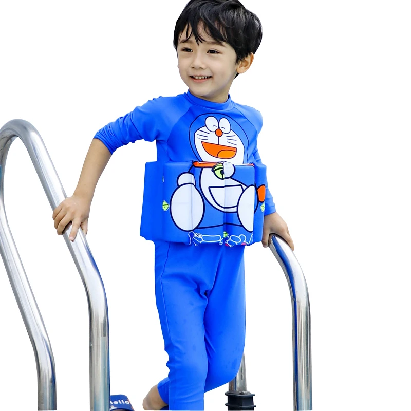 Een Stuk Pak Jongen Drijfvermogen Badpak Kinderen Lange Mouw Drijvende ...