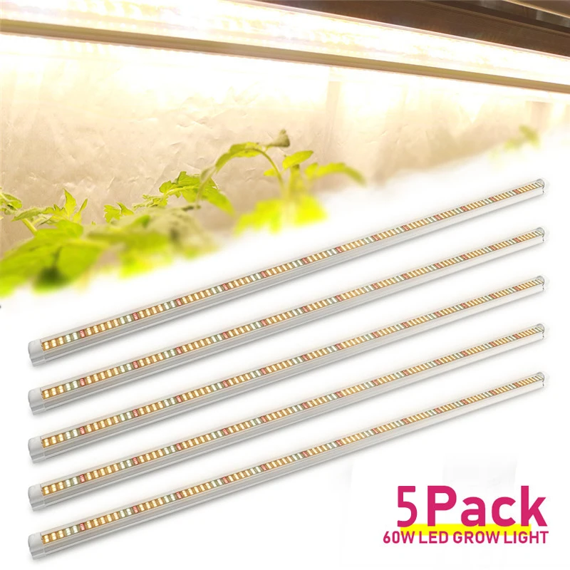 5pcs-lot-60W-Full-Spectrum-LED-Grow-Light-120cm-T8-Tube-Plant-Phytolamp ...