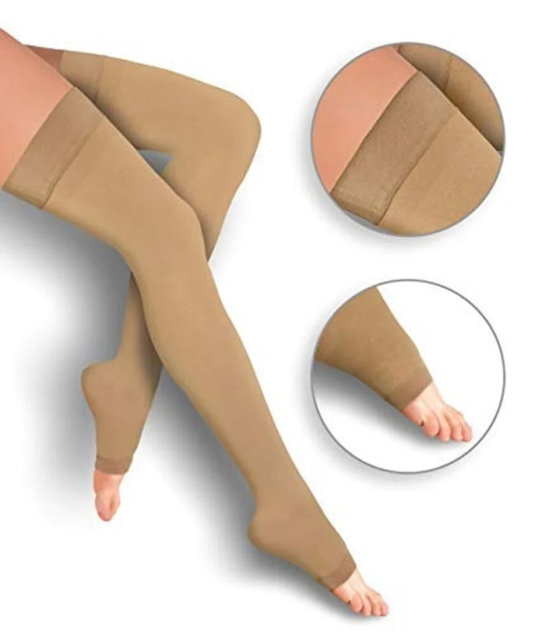 Medical-Thigh-High-Compression-Stockings-30-40mmHg-Open-Toe-for-Men-and ...