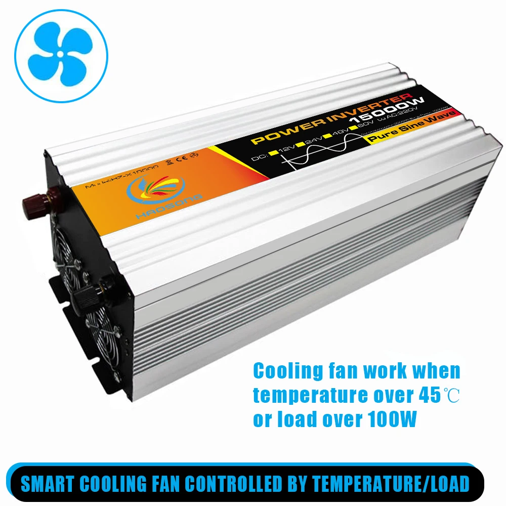 15000W Car Power Inverter DC 12V/24V/48V/60V to AC 220V Pure Sine Wave ...