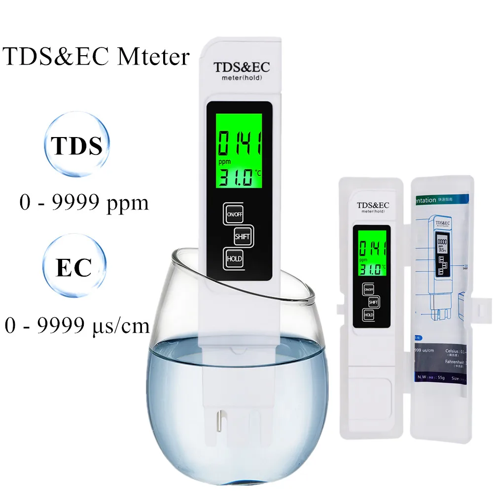 Portable Tds & Ec Temp Meter 3 In 1 Tds Ec Meter Conductivity Water ...