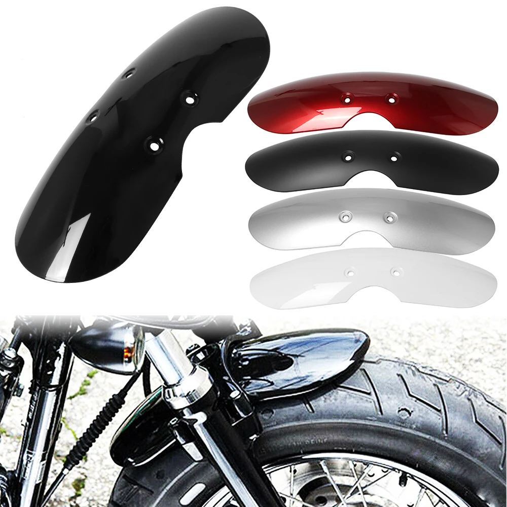 Motorcycle Short Front Fender Mudguard Fairing Splash Cover Black/ Red ...