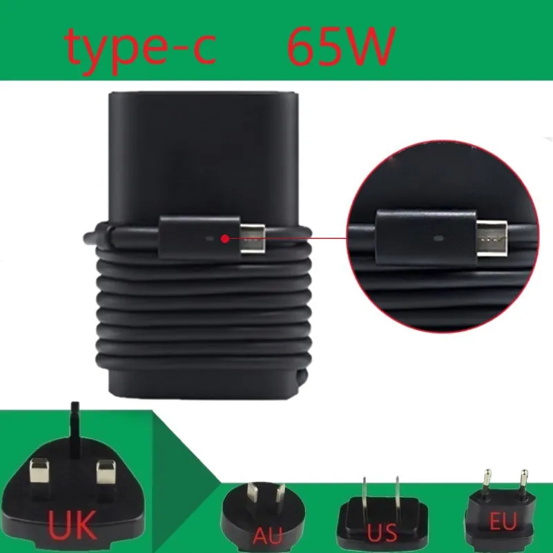 Novo 65W USB C Adaptador AC para Dell Latitude 5280 5480 7280 7480 5495 ...