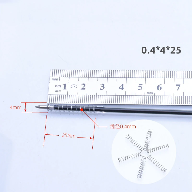 FINEWE Ballpoint Pen Spring Small Compression Spring 0.4mm Stainless ...