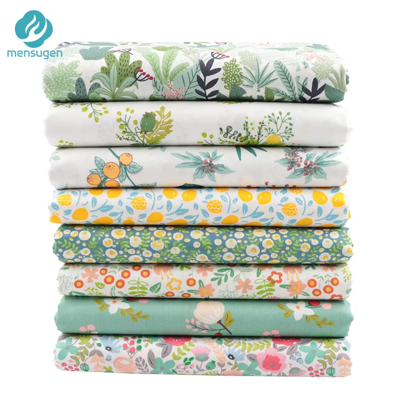 Cotton Patchwork Fabrics Green | 6 Pcs Cotton Patchwork Fabric - 8pcs ...