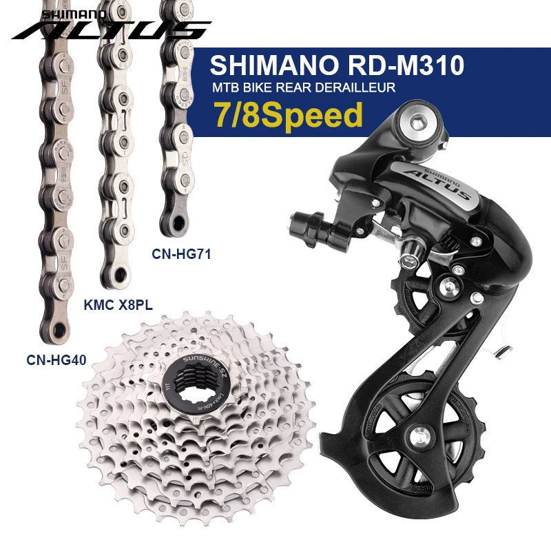 Shimano 7/8 Speed Rear Derailleur Group Altus Rd-m310 3x8s Mountain ...
