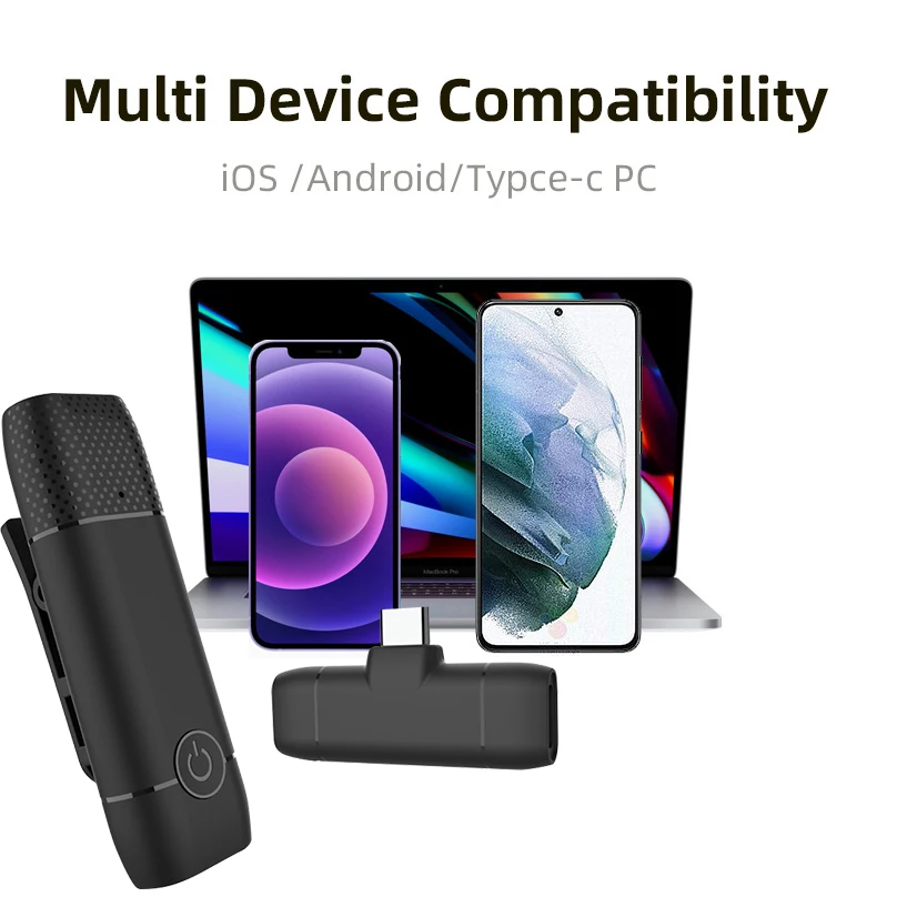 For IOS or Android Wireless Microphone Mini Portable Radio Equipment ...
