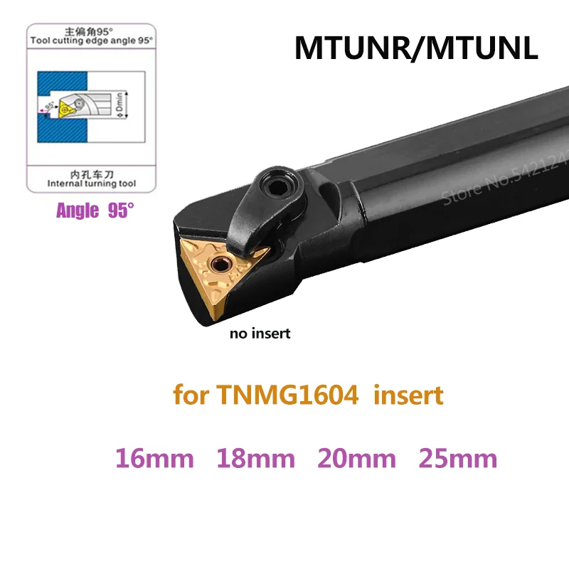 1PC S16Q S18Q S20R S25S MTUNR16 MTUNL16 CNC Lathe Cutting Tools MTUNR Bar Internal Turning Tool ...
