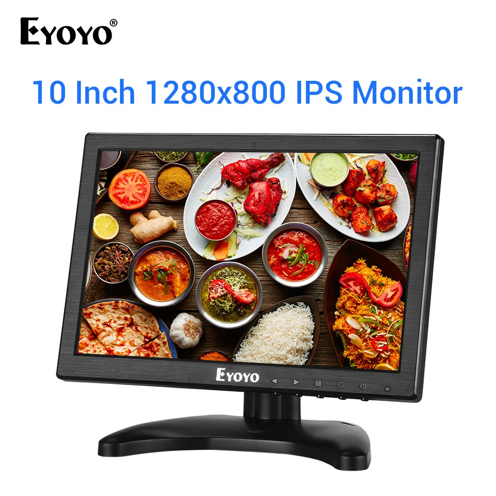 Eyoyo 10.1" IPS Mini LCD Monitor Screen TV Computer Display 1280x800 ...