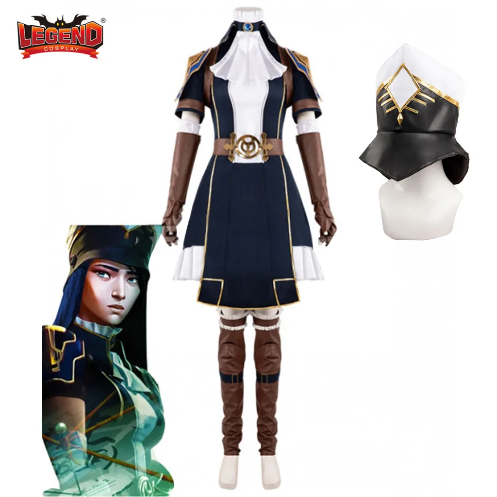 Game LOL Arcane Caitlyn Cosplay Costume The Sheriff of Piltover Caitlyn ...