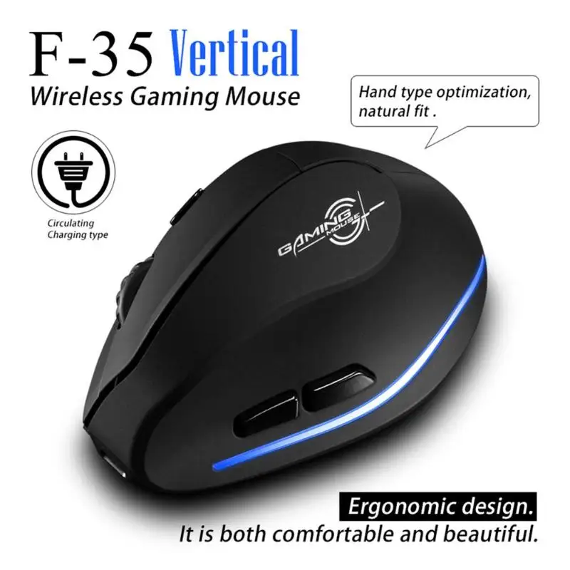 REVIEW TOP SELLER ZELOTES F-35 2.4GHz Vertical Wireless Mouse USB ...