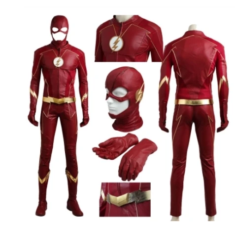 Disfraz-de-Flash-para-hombre-adulto-uniforme-rojo-The-Flash-Season-4 ...