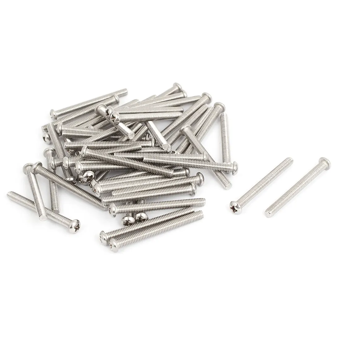 uxcell-50pcs-M4x40mm-Stainless-Steel-Phillips-Round-Pan-Head-Machine ...