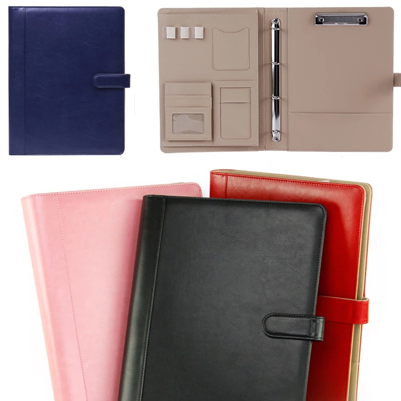 Manager Pu Leather Files Folder With Binder Clilps For A4 And 8.5x11 ...