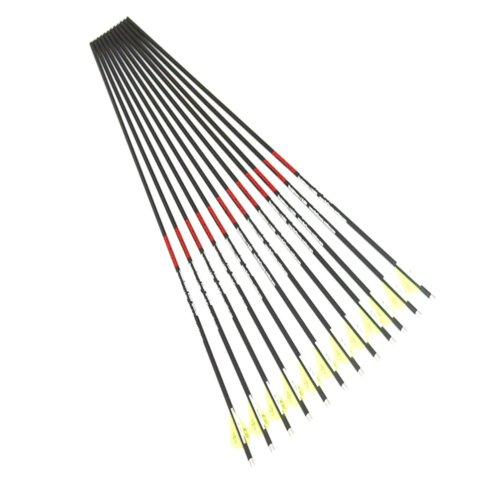 Carbon-arrows-spine300-340-400-500-600-ID6-2mm-2-plastic-vane-arrow ...