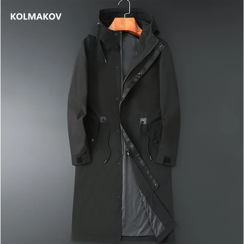 2021 new arrival long Style coat spring jackets men high quality trench ...