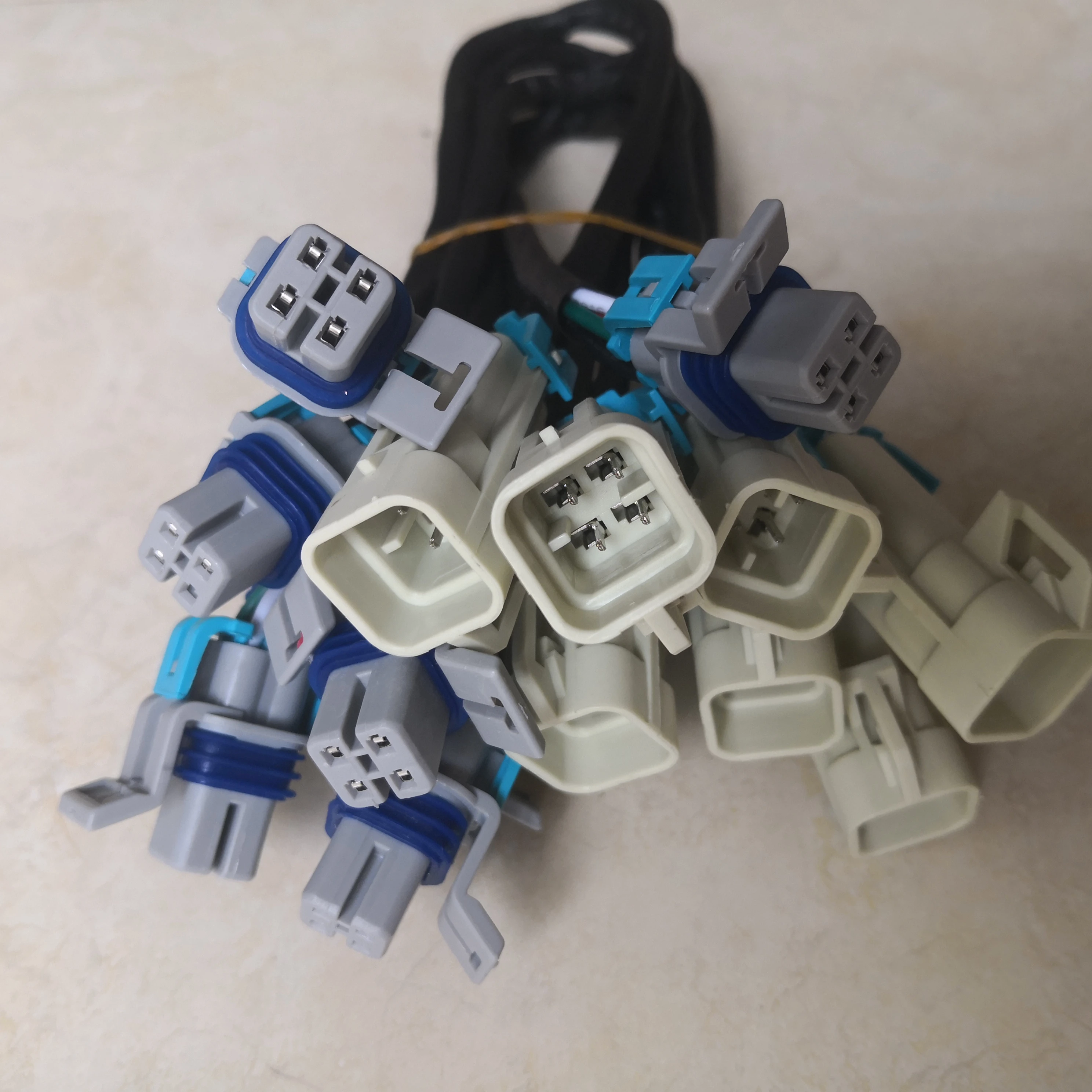 Conjuntos 4 Automotivo Masculino Elétrico Habitação Conector Fêmea Plug ...