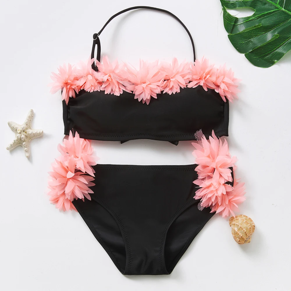 Floral Bathing Suits | Swimwear Children | Swimsuit Flower | Two-piece ...