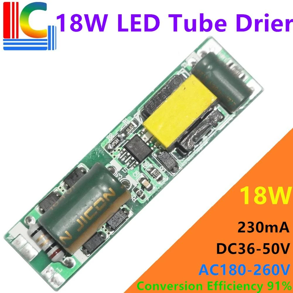 Freeshipping 9w 14w 18w Led Tube Driver Dc 36-85v 230ma Power Supply ...