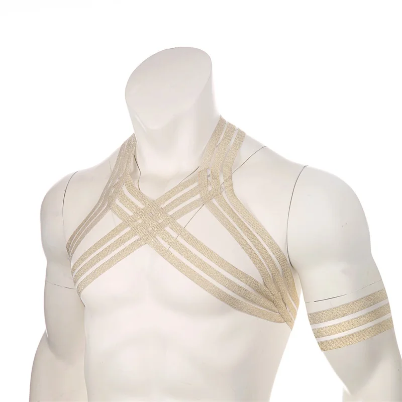 CLEVER MENMODE Sexy Shoulder Strap Body Chest Elastic Harness Men ...