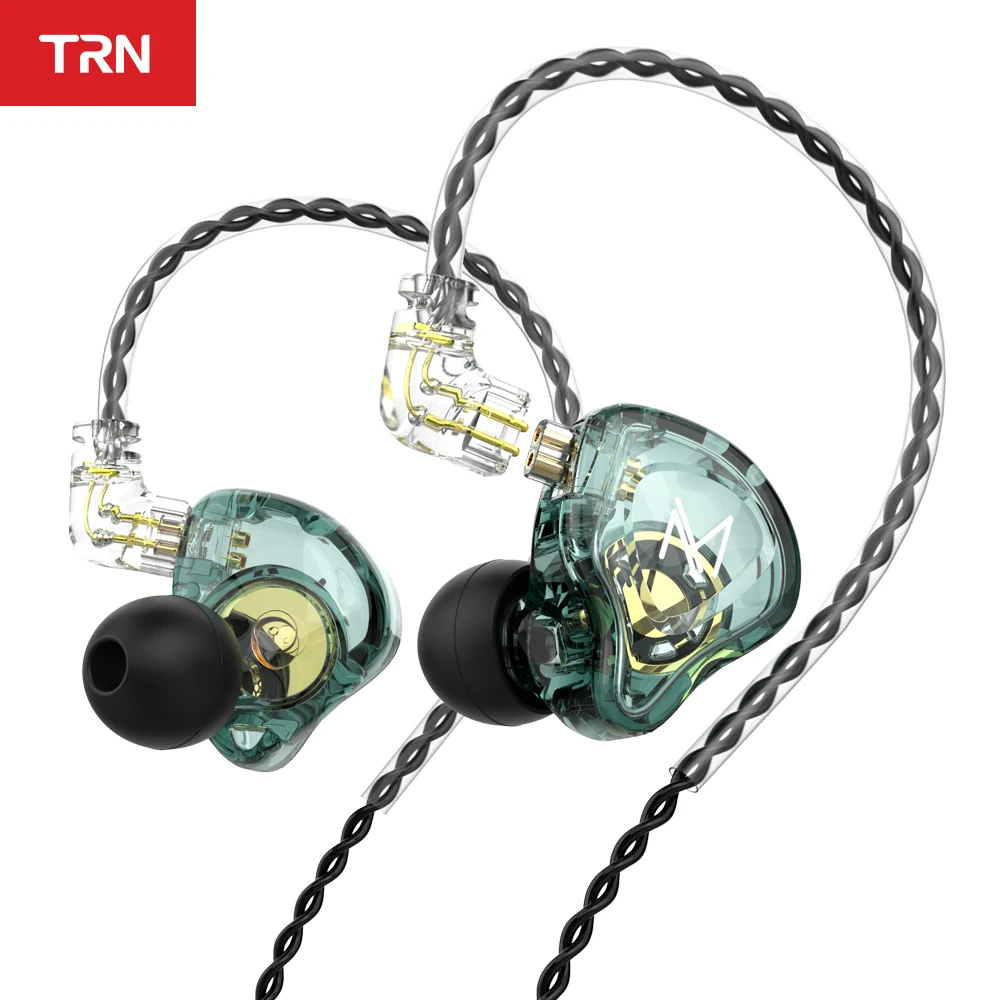 TRN MT1 HIFI 인이어 이어폰, 다이나믹 DJ 모니터 이어폰, 이어버드, 스포츠, 소음 차단 헤드셋, TRN M10 ...