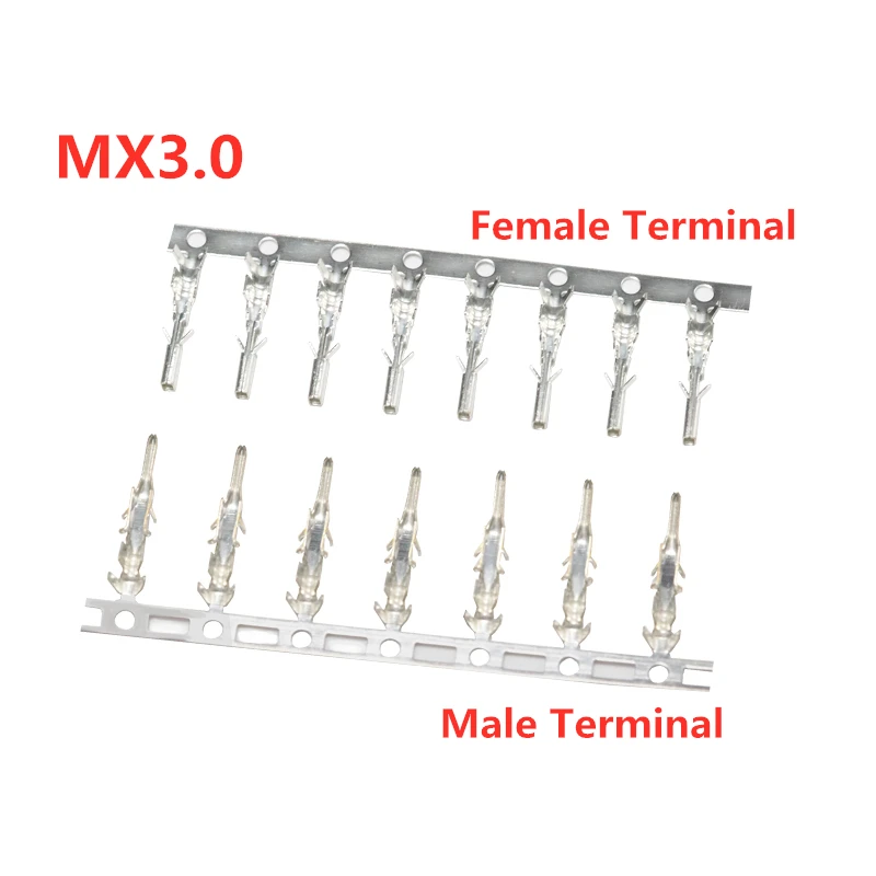 100Pcs MX3.0 Female Male Terminal Micro-Fit 3.0mm Connector Female ...
