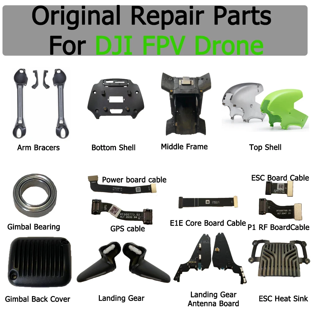 Original for DJI FPV Drone Repair Part Top bottom Shell Arm Bracers ...