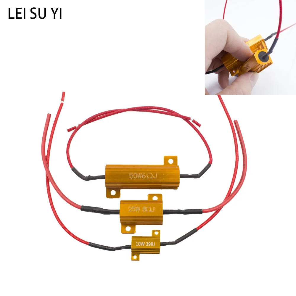 1x LED Turn Signal Lights 10W 25W 50W LED Turn Signal Resistor Flasher ...