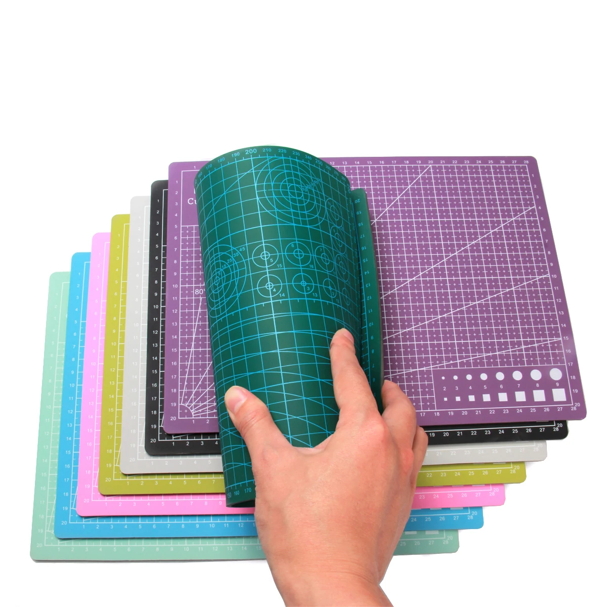 A3 A4 Cutting Mats Pvc Rectangle Grid Lines Self Healing Cutting Board ...