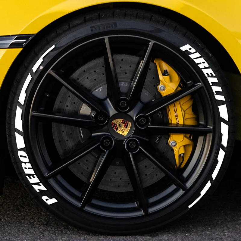 White Letter Rubber Tire Stickers Tire Lettering Kits Motorcycle Car ...