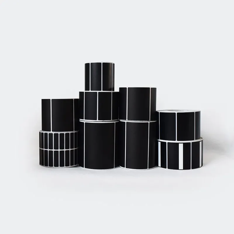 Black-Thermal-Transfer-Label-Blank-Coated-Paper-Barcode-Adhesive ...