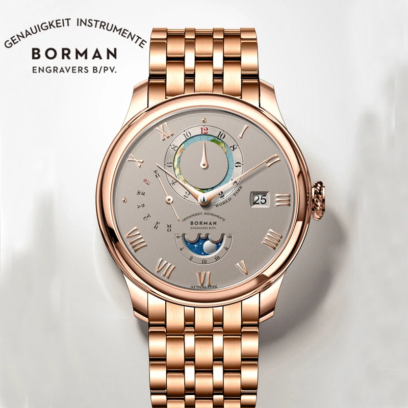 Borman Classic 316L Stainless Steel Atuomatic Mechanical Men's Watch ...
