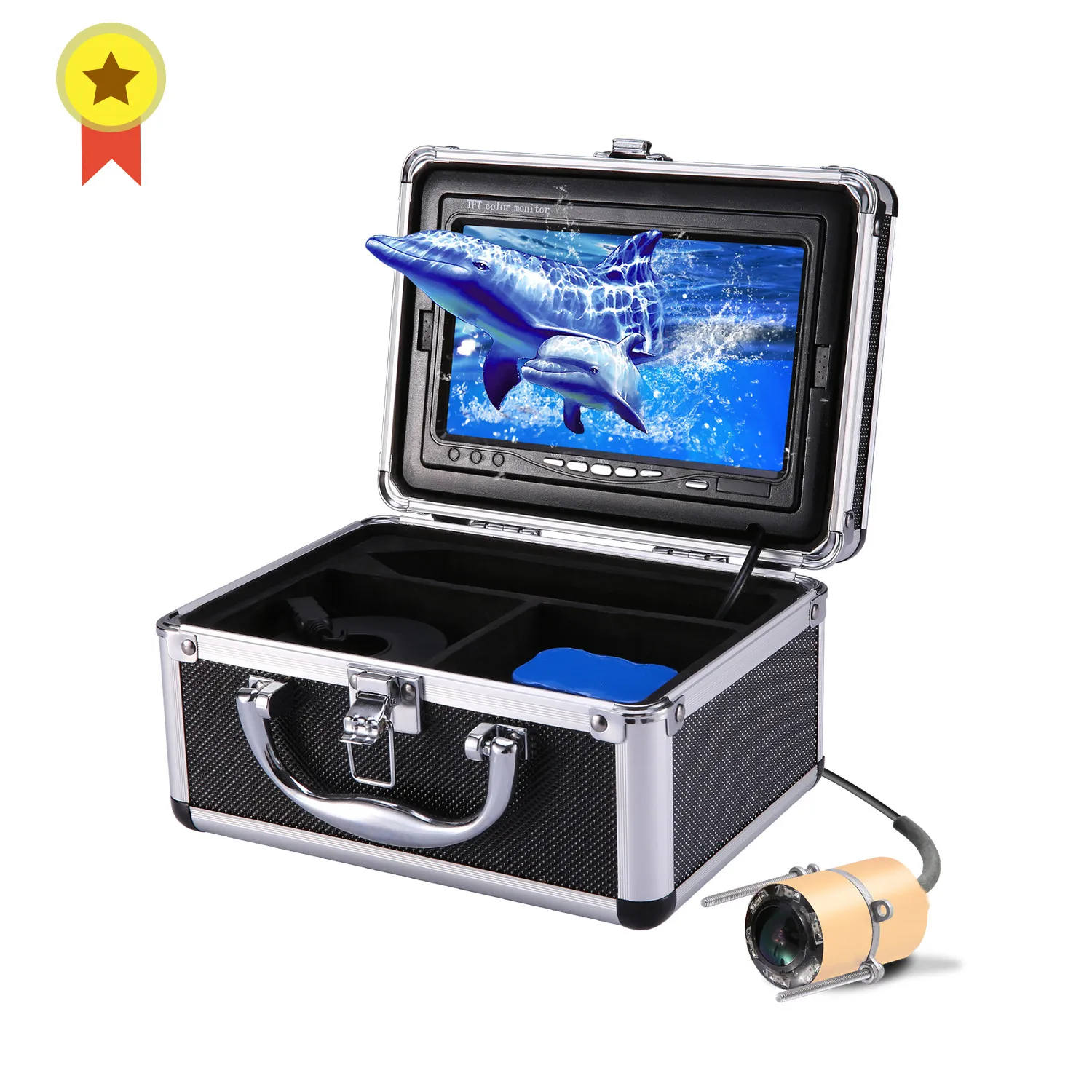 LUCKYLAKER Video Fish Finder 7 Inch LCD Monitor Camera Kit For Winter Underwater Ice Fishing ...