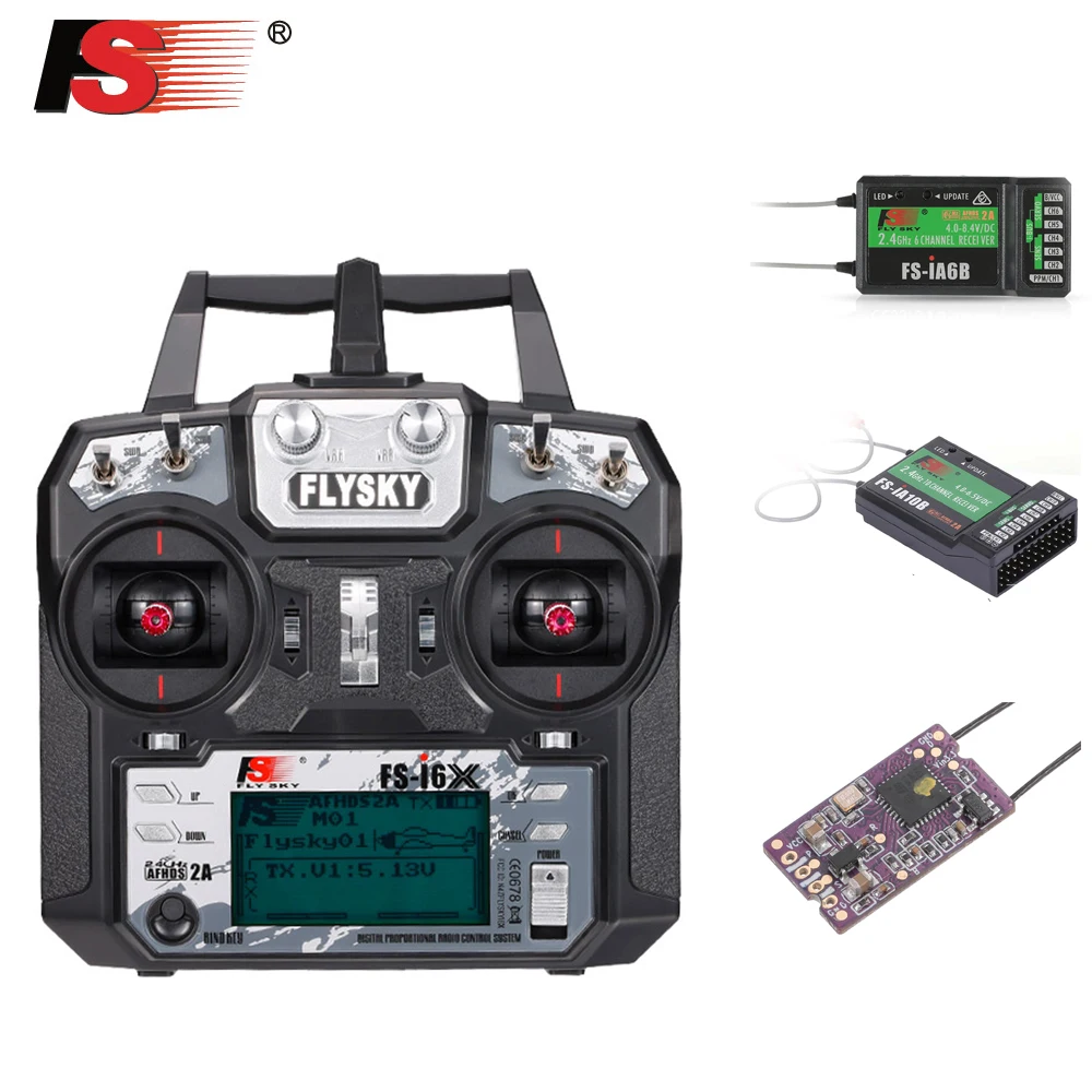 Flysky FS-i6X 2.4Ghz 10ch Afhds 2a Rc Zender Met FS-IA6B FS-X6B FS ...