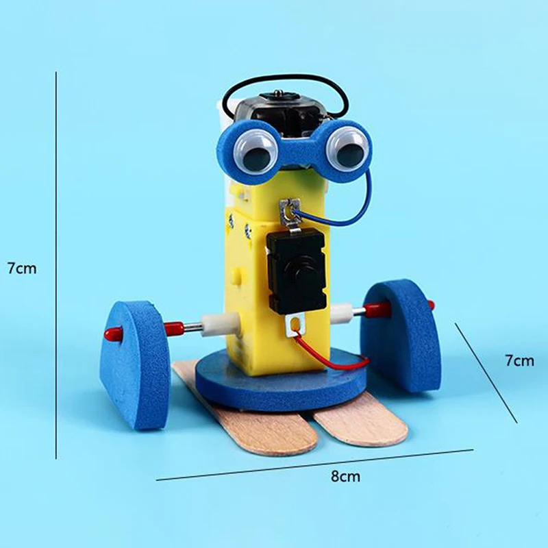 1set-7x7x8cm-DIY-Electronic-Walking-Robot-Model-Kits-Kids-School ...