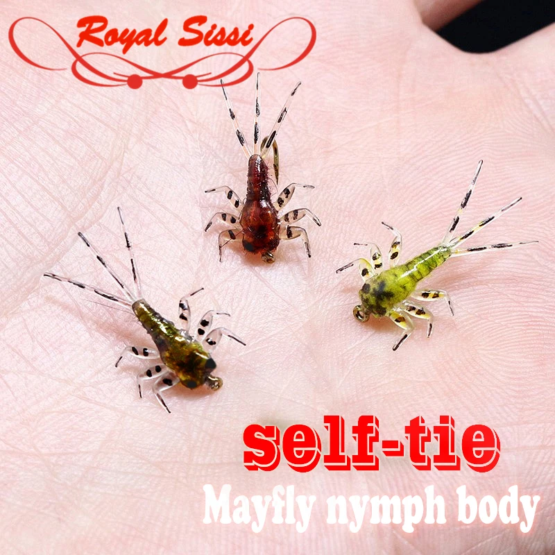 20pcs Pack Fly Tying Mayfly Nymph Rubber Body Components With Thin Skin ...