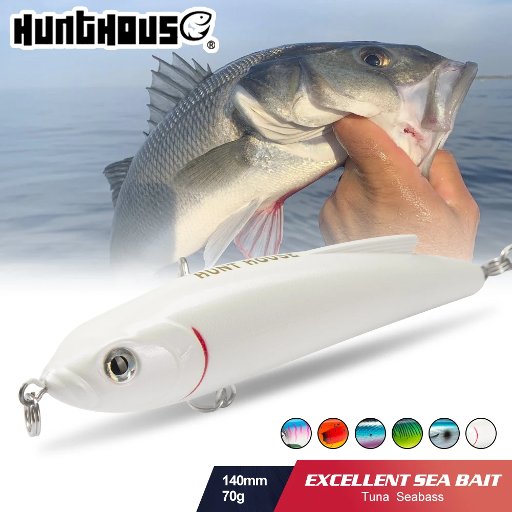 Hunthouse Sinking GT Pencil Fishing Lure Hard Bait Trolling Stickbait ...