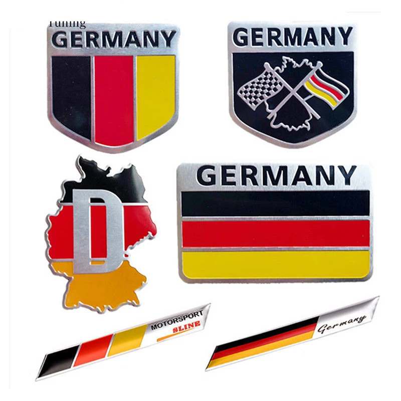 1 PC Deutsch Car Sticker Aluminum Alloy 3D Decal Grille Bumper Window ...