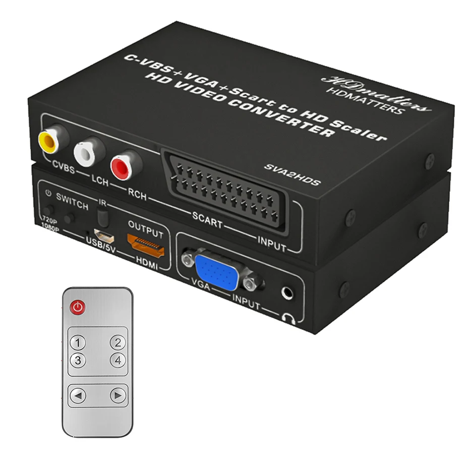 Rgb Scart To Hdmi Converter Scaler Composite Av Vga Scart To Scaler ...