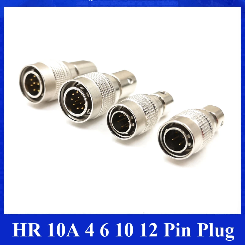 HIROSE Connector HR 10A 4 6 10 12 Pin Male Plug, ZOOM F8 CCD Basler GIGE Camera Plug HR10A 7P 4P ...