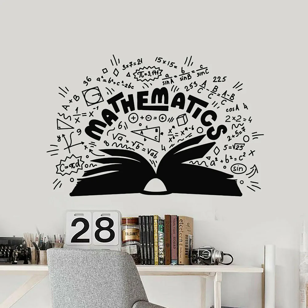 Mathematics-Vinyl-Wall-Decal-School-Math-Symbols-Book-Wall-Stickers ...