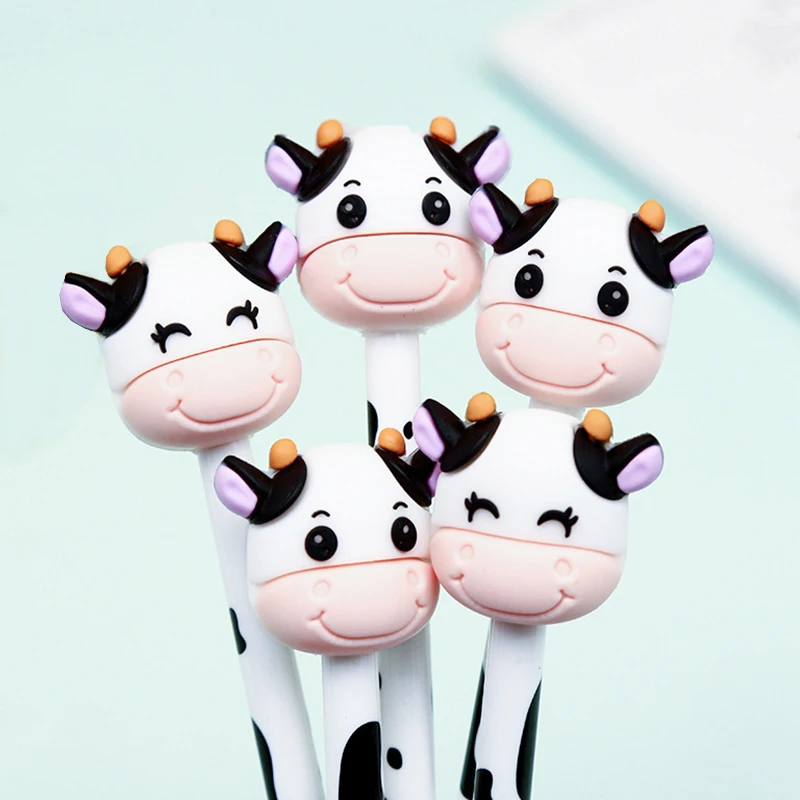 Lot Kawaii Pens School | Ink Roller Ballpoint | Cute Cow Stationary ...