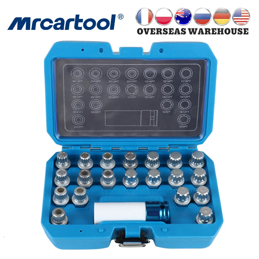 Mr Cartool 21pcs Wheel Lock Kit For Bmw With 1/2 Inch 12.7mm Socket ...