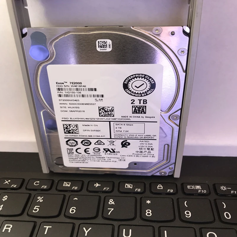 Original HDD For Dell 2TB 2.5" 7.2K SATA 6 Gb/s 128MB 7.2K For Internal ...