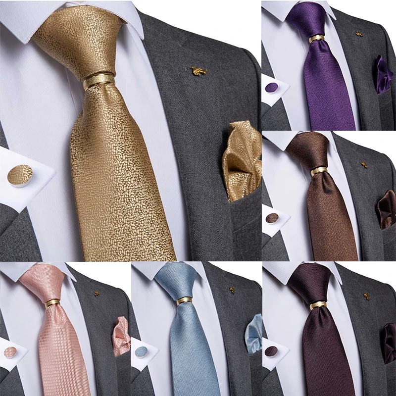 Men Tie Gold Blue Red Green Solid Quality Silk Wedding Tie For Men Tie ...