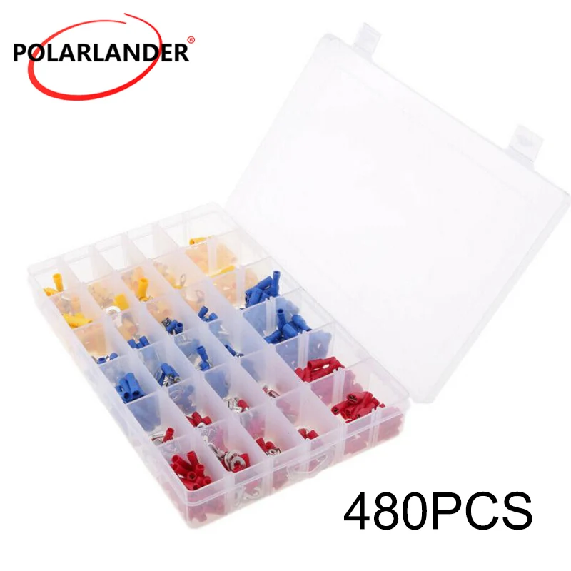 Terminales de cable eléctrico de 12 tamaños, conectores de crimpado ...