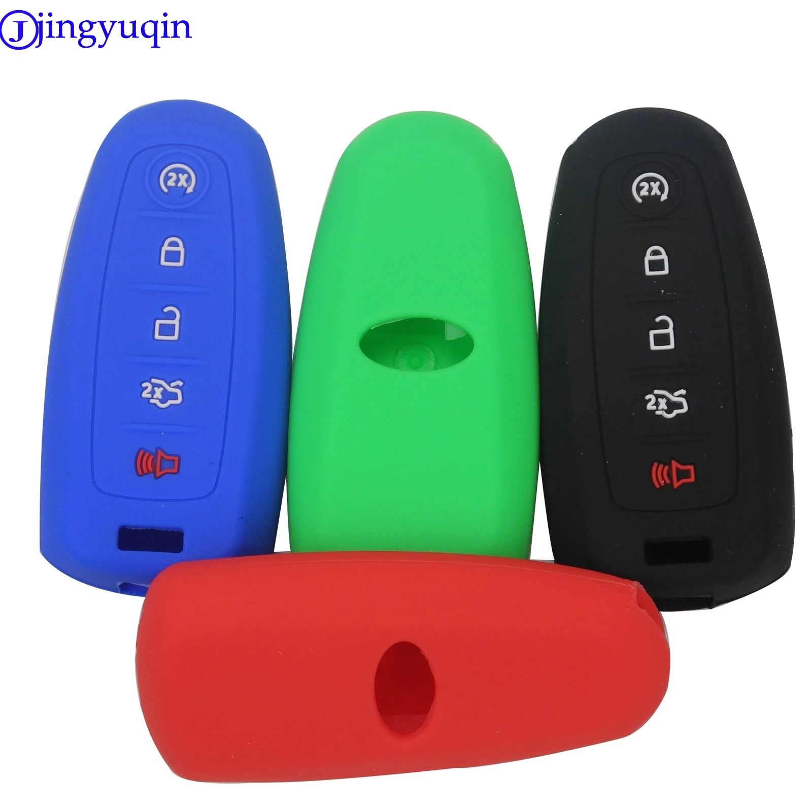 Jingyuqin 5 Buttons Silicone Car Key Cover Case For Ford Escape ...