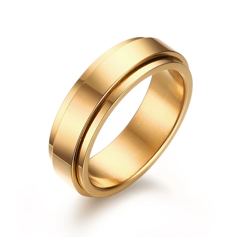 Personalized Basic Spinner Ring Men's Wedding Brands Stainless Steel ...